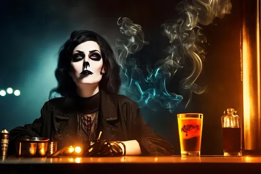 medium-long shot, photo Portrait of a punk rock woma... | OpenArt