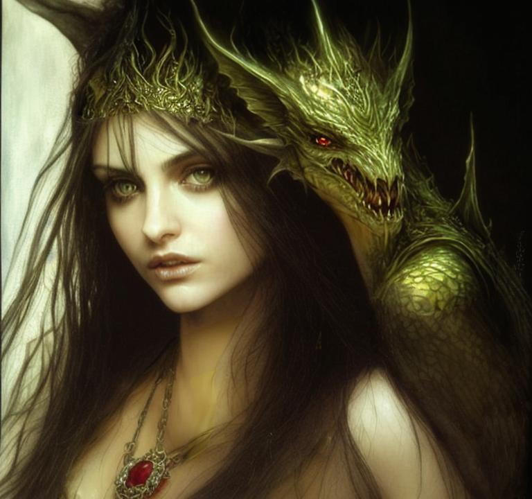"Luis Royo", elf fey queen, beautiful face, piercing...