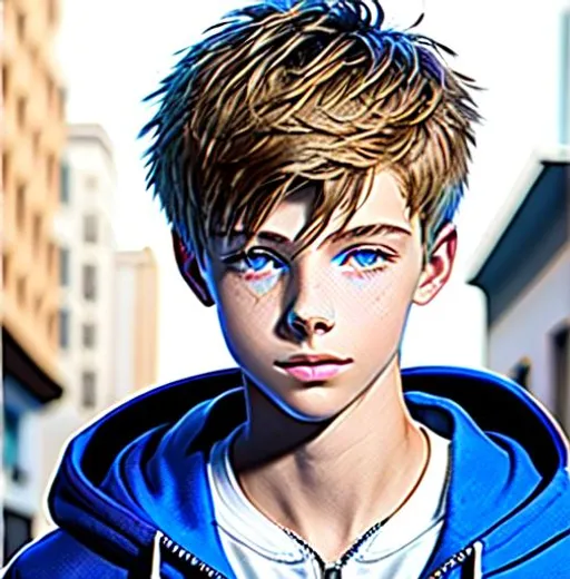 Concept art, digital brush, Beautiful young teen boy... | OpenArt