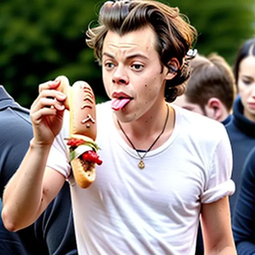harry styles eating a watermelon. renaissance, horror | OpenArt