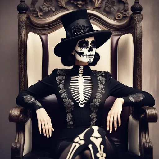 Attractive Skeleton Woman {dias de los Muertos}, bod...