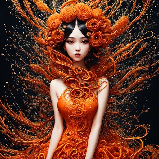 A detailed dark 32k full body abstract photograph o...