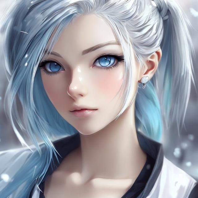 Gorgeous woman, beautiful, semi realistic anime styl...