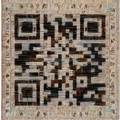 a rug made from text