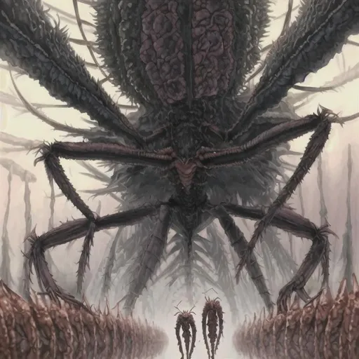 Art is in an anime style. A monstrous bug like creat... | OpenArt
