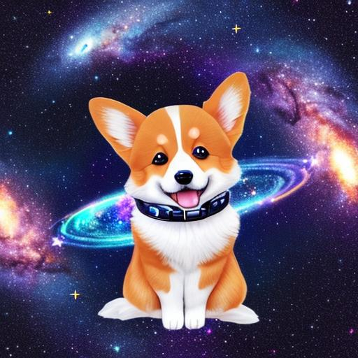 a cute corgi with a galaxy in the background, and ma... | OpenArt