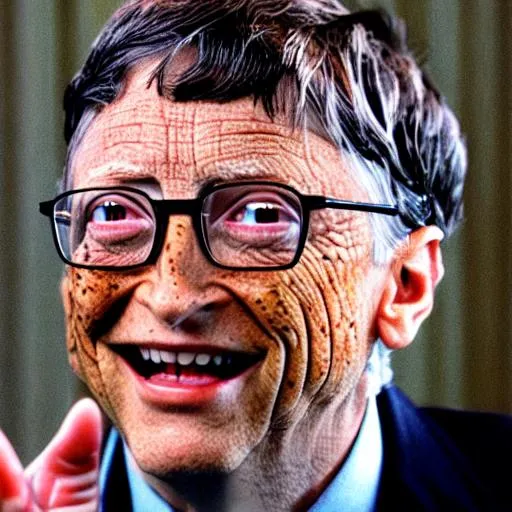 Evil Bill Gates Horror Lizard Person | OpenArt
