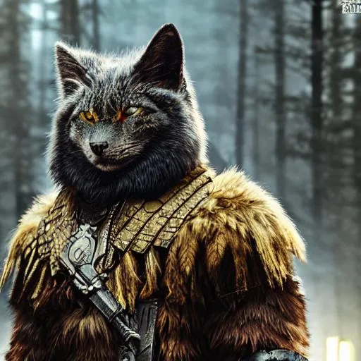 detailed intricate fur, fur covered, sci-fi armor, m... | OpenArt