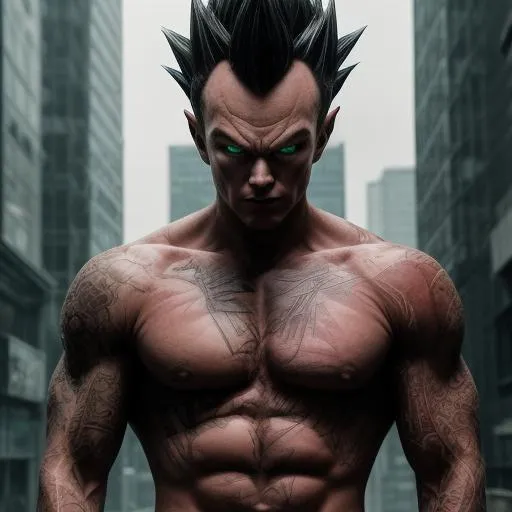 Cyberpunk Vegeta, uhd, 8k, devil, bad, man, Majin Ve... | OpenArt