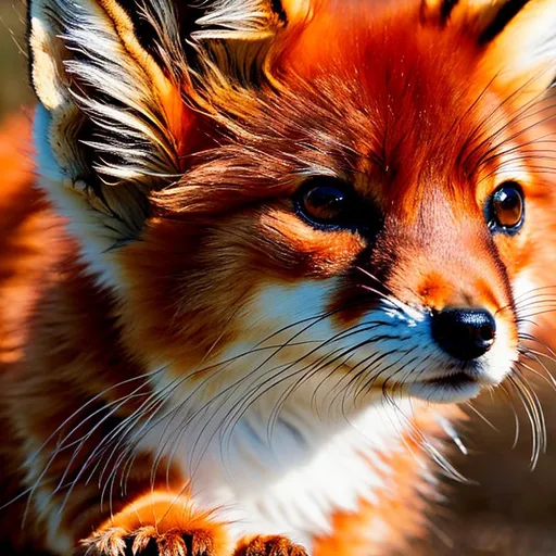 3d fluffy fox, closeup cute and adorable, cute big c... | OpenArt