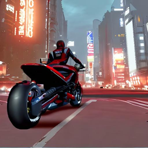 Akira motorcycle race in city at night | OpenArt