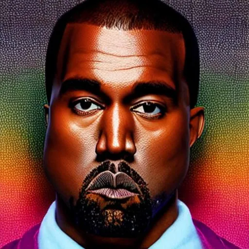 colorful contrast ink painting, Kanye west, detaile... | OpenArt