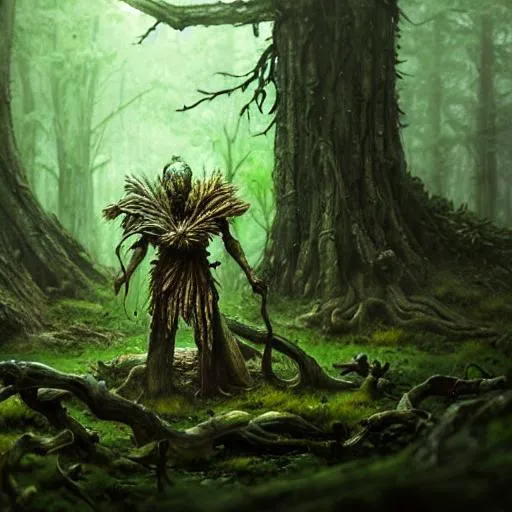 Forest Elemental, wood, armor, fungi, rotting, waiti... | OpenArt