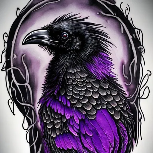 mostly black and a bit of purple lovecraftian style...