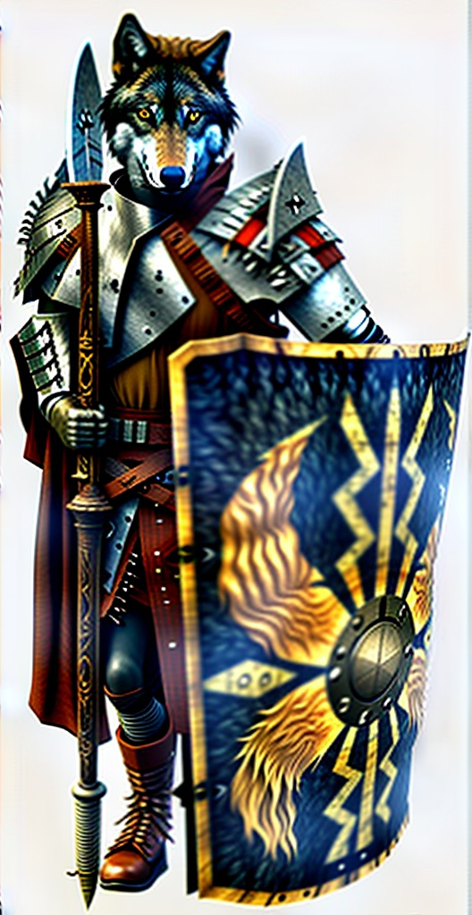 A Wolf-like humanoid wearing Roman Legionnaire armor...