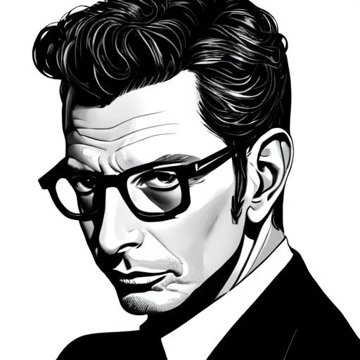 line art portrait of George Orwell, slight smile, lo... | OpenArt