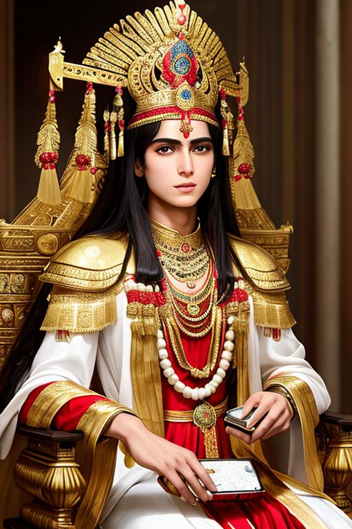An Indian epic Emperor ((30 years of age male, with... | OpenArt