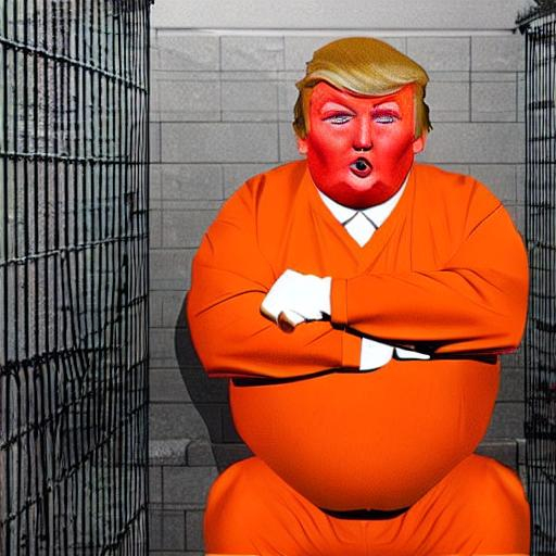 Fat Donald Trump, highly realistic orange face and j... | OpenArt