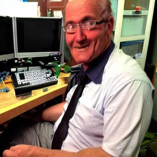 old mate weird computer guy | OpenArt
