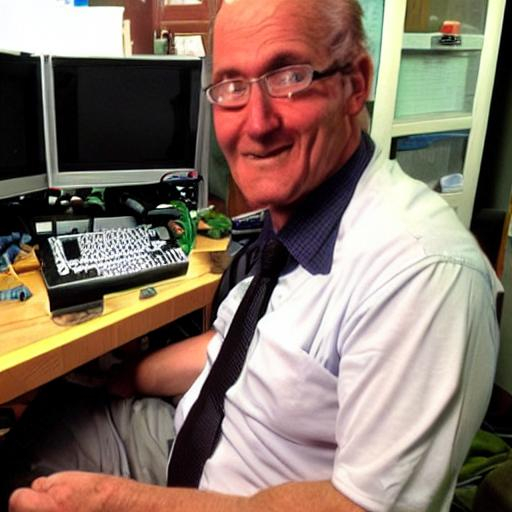 old mate weird computer guy | OpenArt