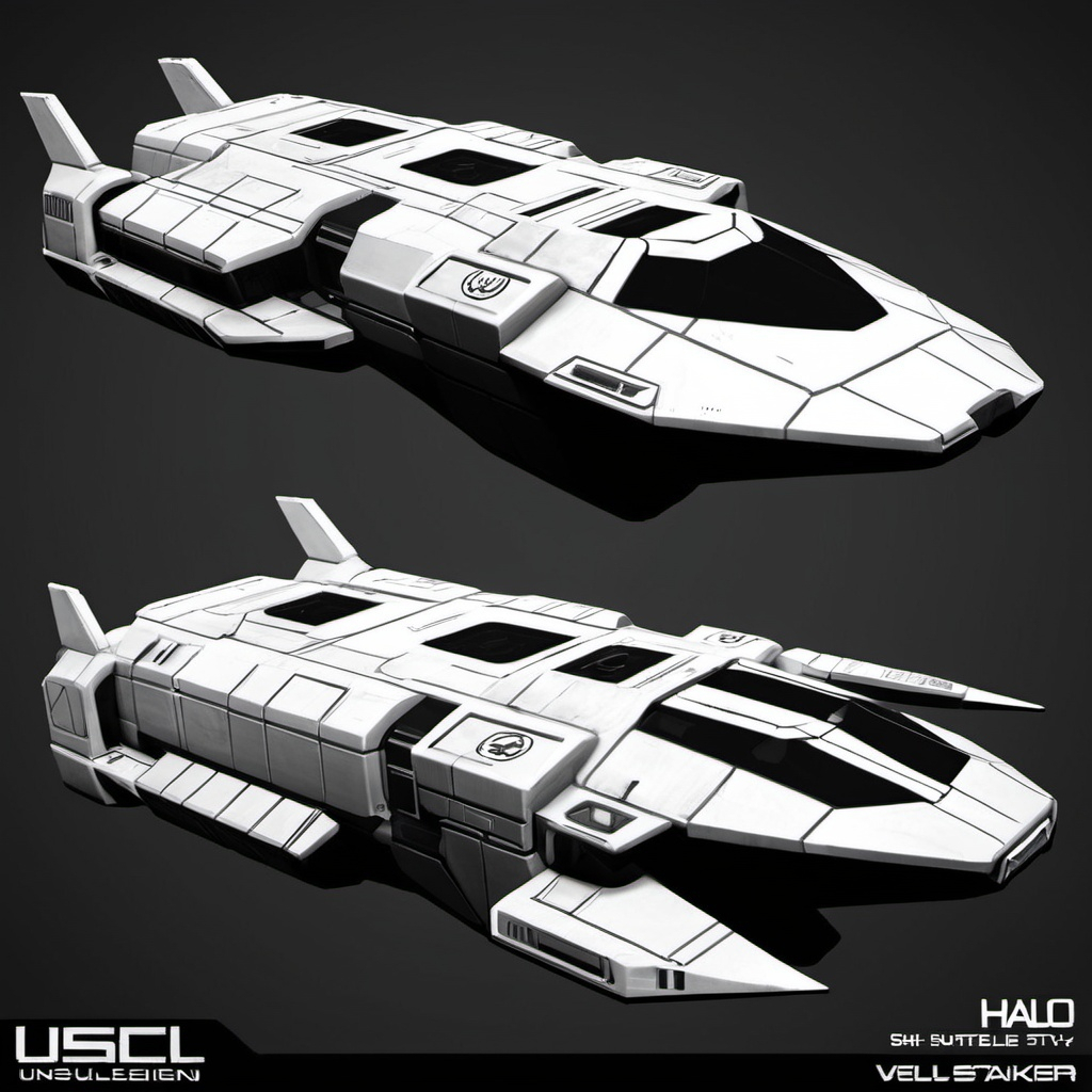 A small shuttlecraft, UNSC design style, Halo style