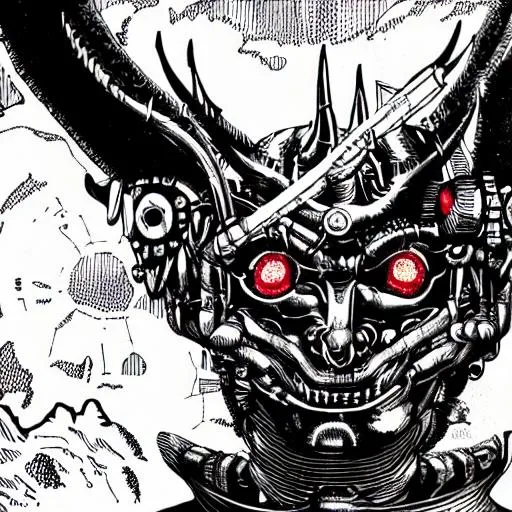 cyborg Satan very detailed | OpenArt