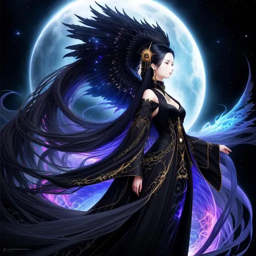 painting of darkness spirit descending from the sky,... | OpenArt