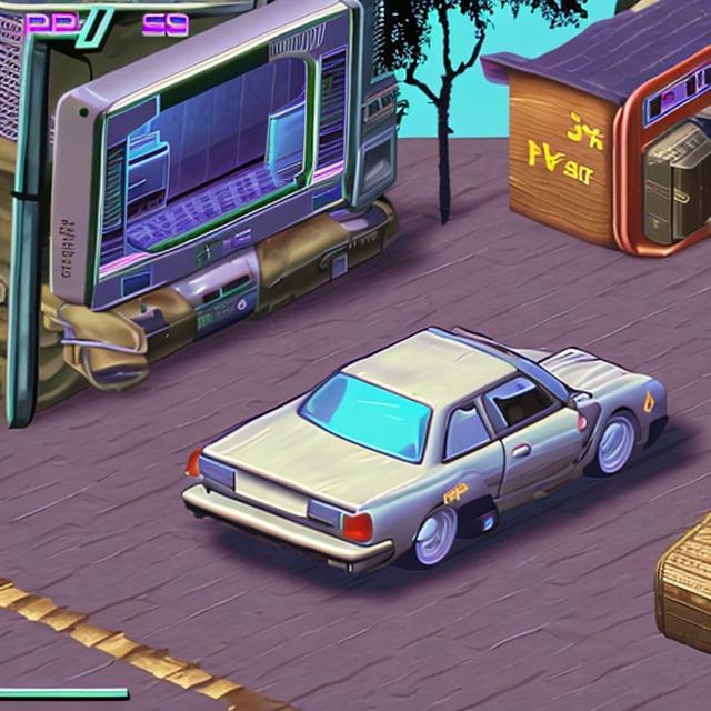retro wave, ps1 game