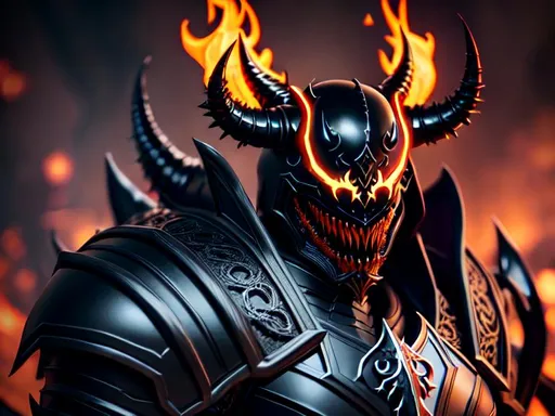 a death knight with a Venom mouth (Venom movie), wit... | OpenArt