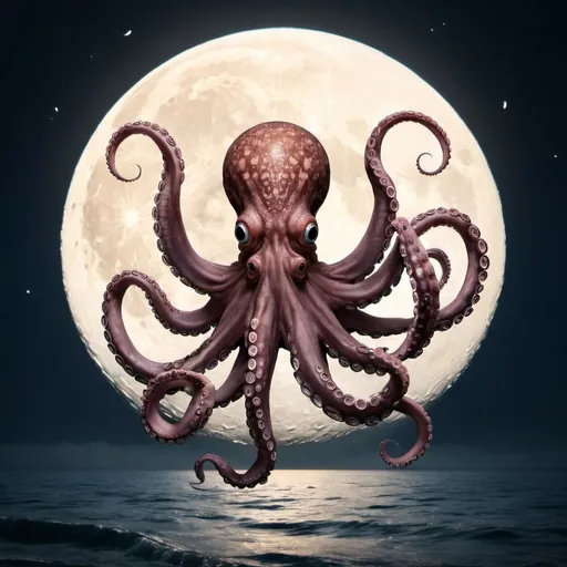 Octopus as a moon