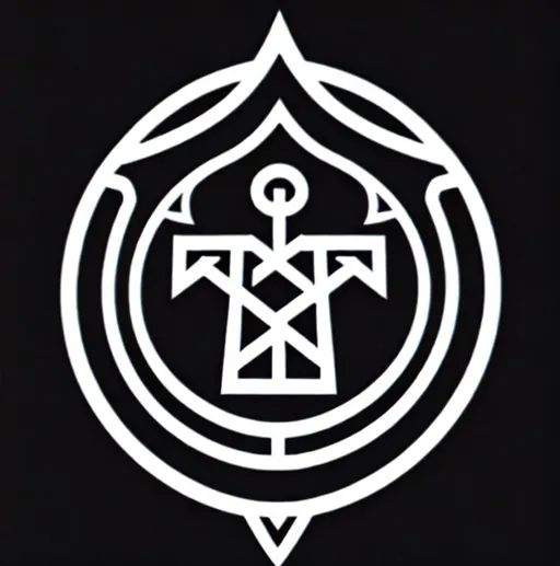 black and white, text, magic rune. clean lines, HD,... | OpenArt