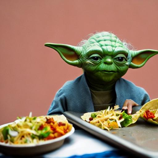 Yoda eating a tacos | OpenArt