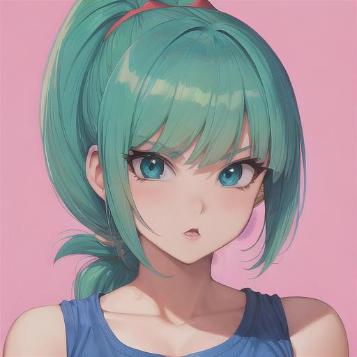 Portrait of bulma from dragon ball z