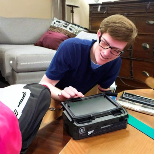 scott the woz breaking a Nintendo DS in half