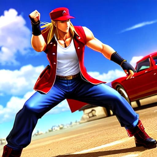 king of fighters, Terry Bogard | OpenArt