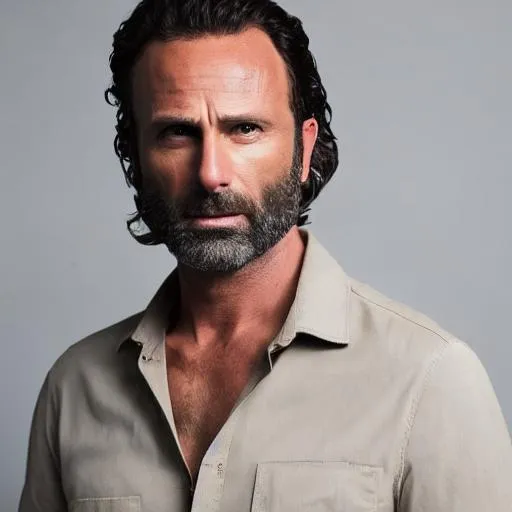 Rick Grimes, 8k, studio light, realistic, high quality