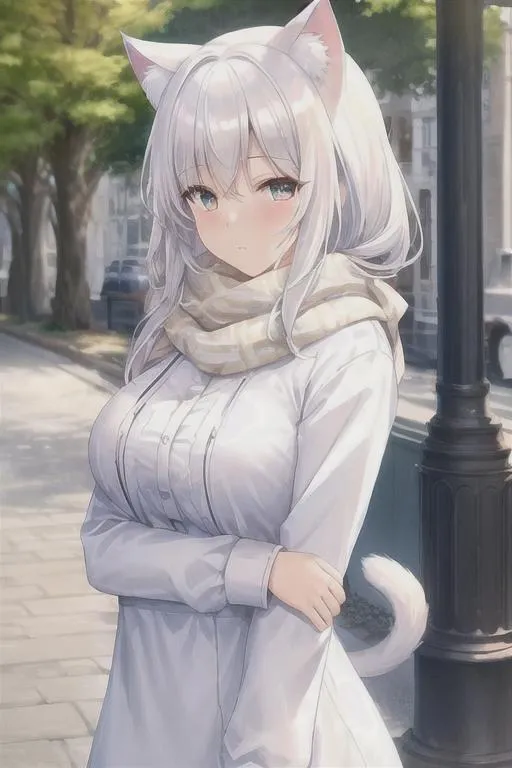 masterpiece, best quality, 1girl, white hair, medium... | OpenArt