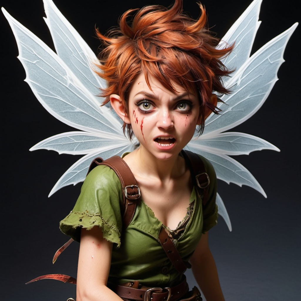 A DnD pixie, pixie is half-mad from radiation poison...