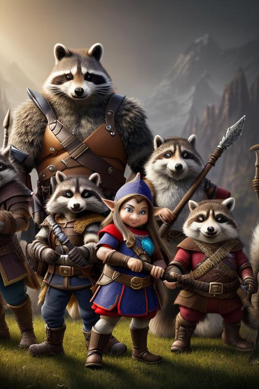 award winning portrait photo of a group of character... | OpenArt