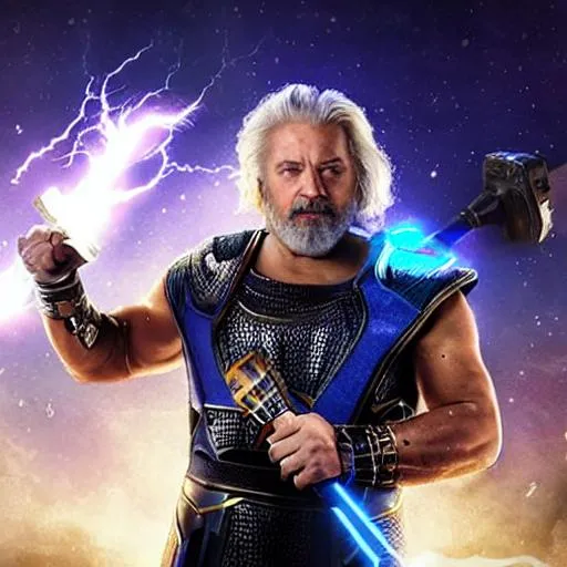 Realistic Greek god Zeus with lightning coming out o... | OpenArt