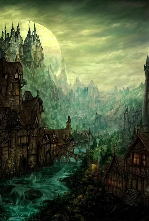 Mediaeval fantasy art wallpaper