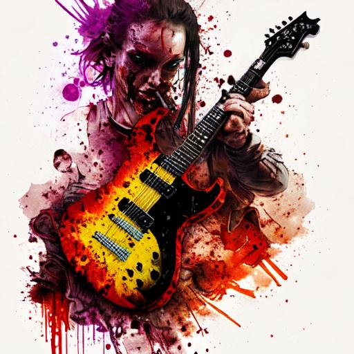 bloody guitar, chaotic, chaos | OpenArt