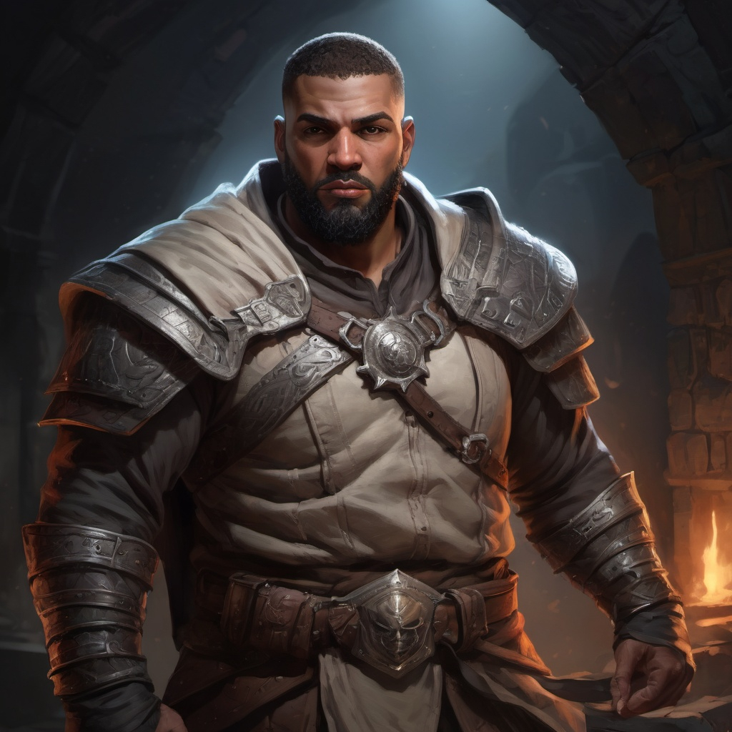 Male stocky large mature dominican fighter with shor...