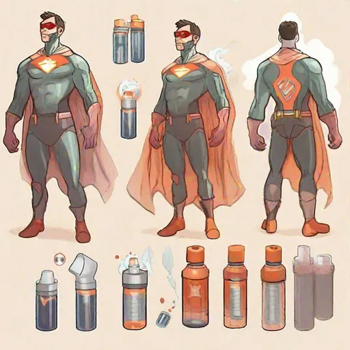 Concept art of a super hero who gets his powers from... | OpenArt