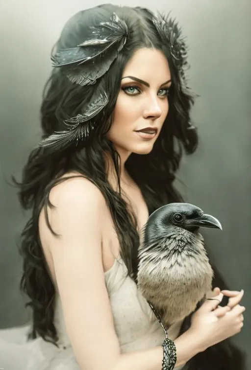 raven portrait, anthropomorphic, detailed body armou... | OpenArt