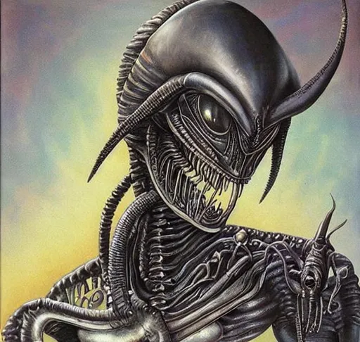illustration, Front face view of a xenomorph from al... | OpenArt