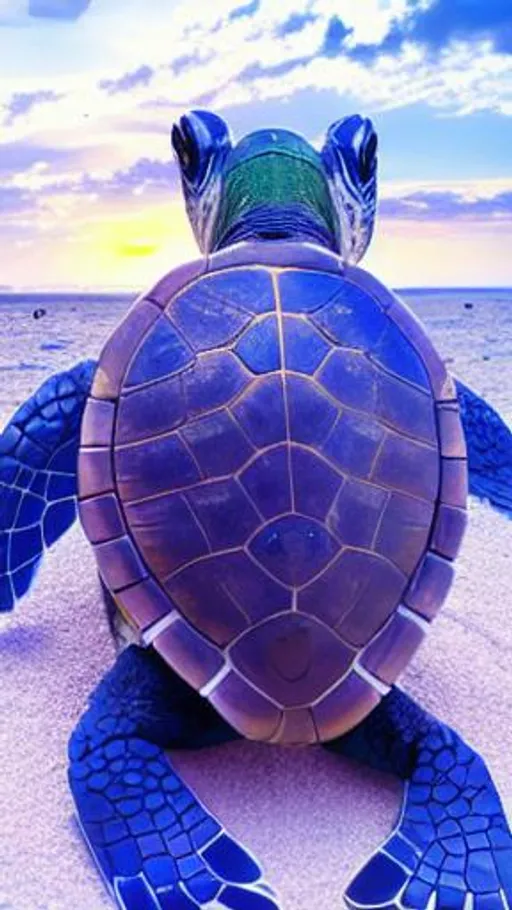 snapping turtle, jagged turtle shell made of crystal... | OpenArt