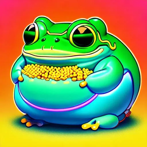 (((fat frog made of corn))) art style of sam yang an... | OpenArt