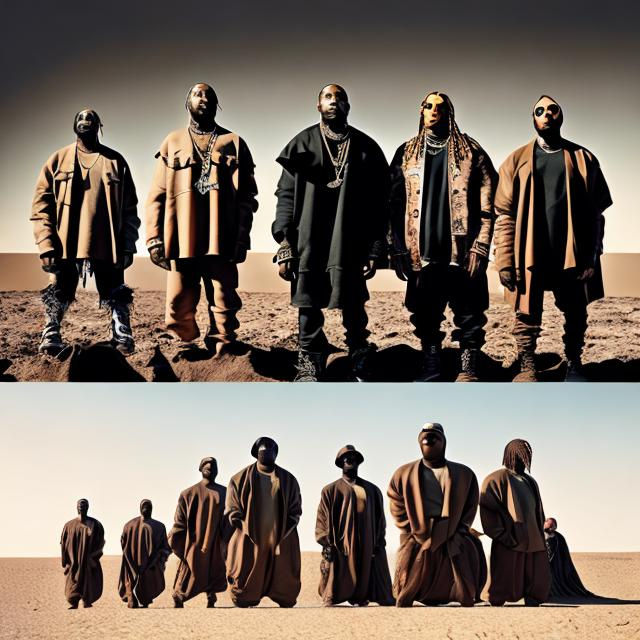 Vultures by Kanye West and Ty Dolla Sign album cover...