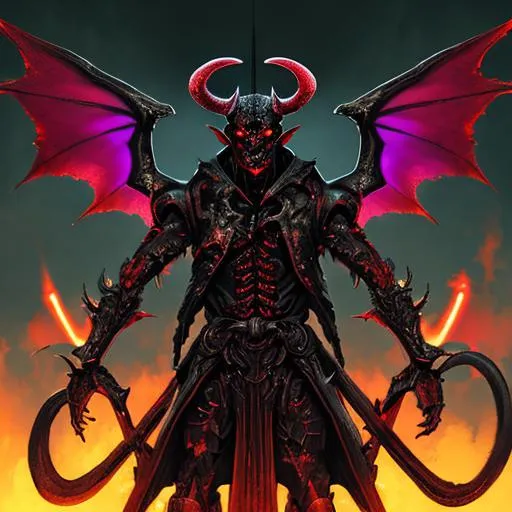 A cool looking demon ready to go to war with heaven | OpenArt